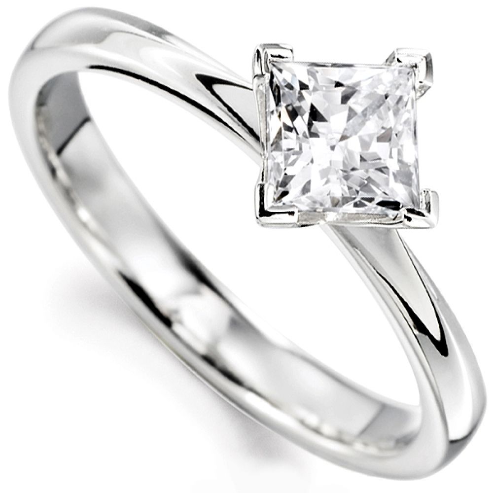 Compass Set 4 Claw Princess Cut Diamond Ring
