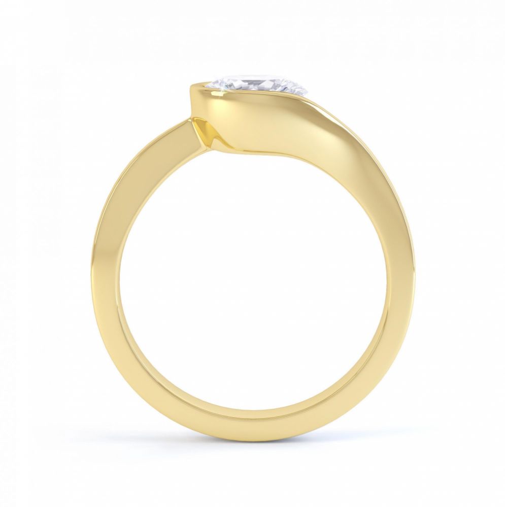 Orion Engagement Ring - Asymmetrical Solitaire Engagement Ring