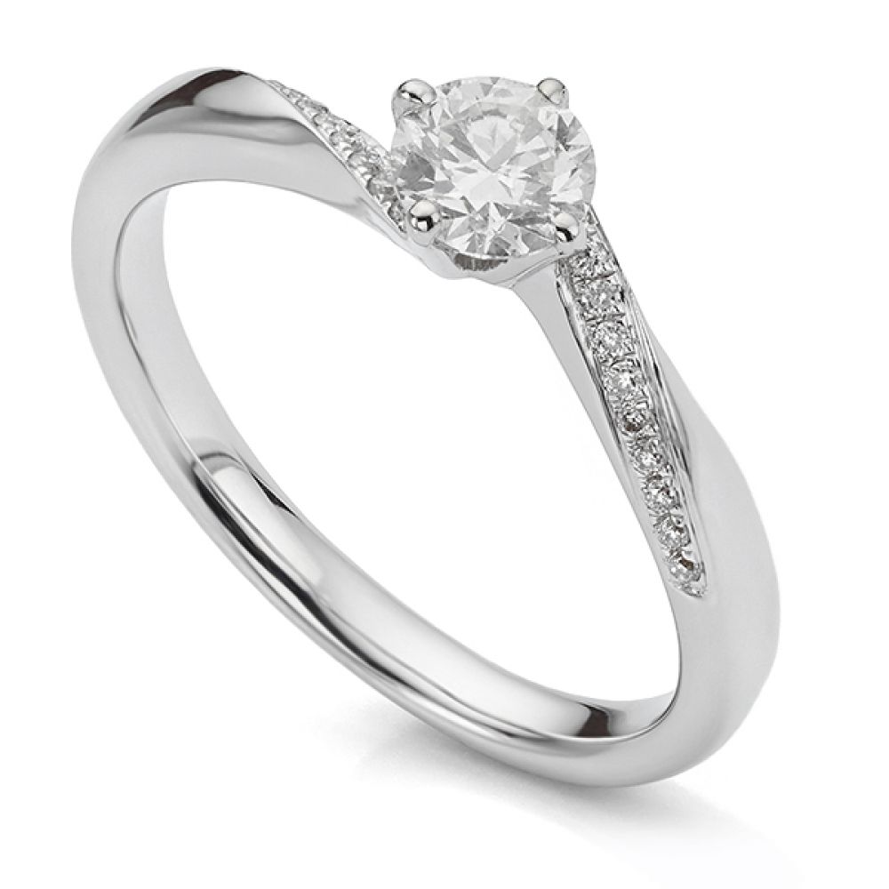 Burlesque 4 Claw Twist Engagement Ring