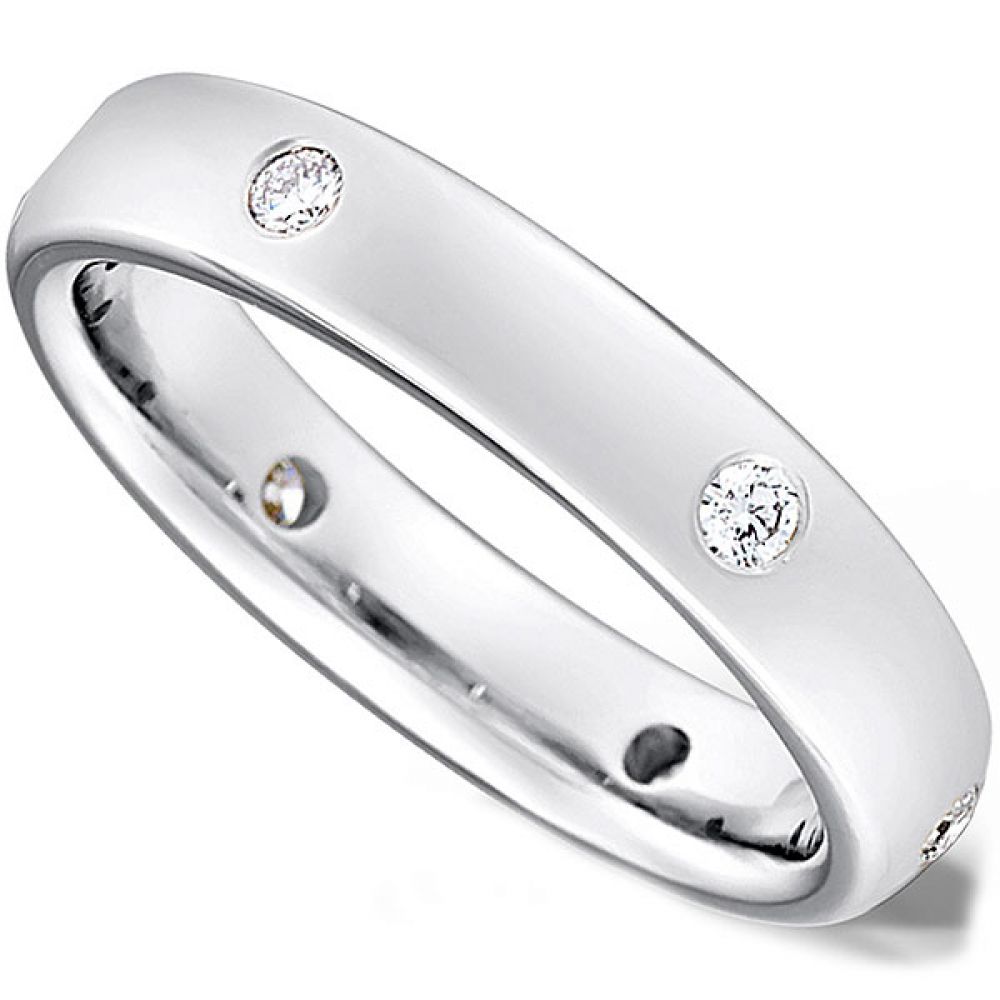 Flush Set Diamond Wedding Band