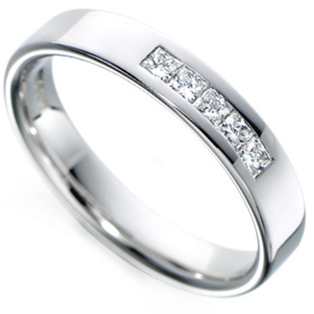 5 Stone Channel Set Diamond Band