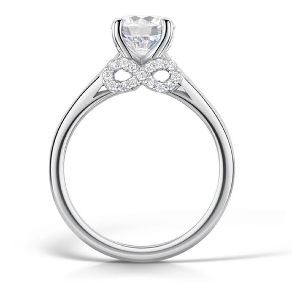 Eternal Engagement Ring with Infinity Design Diamond Accents
