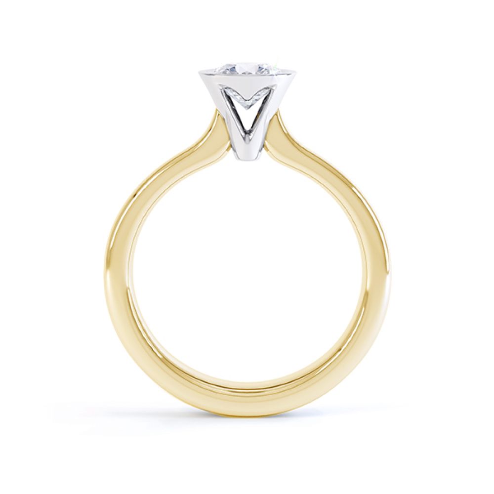 Oceana Rub-Over Bezel Solitaire Diamond Engagement Ring