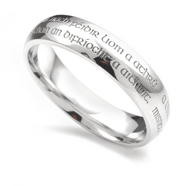 Engraved with Vows Wedding Ring
