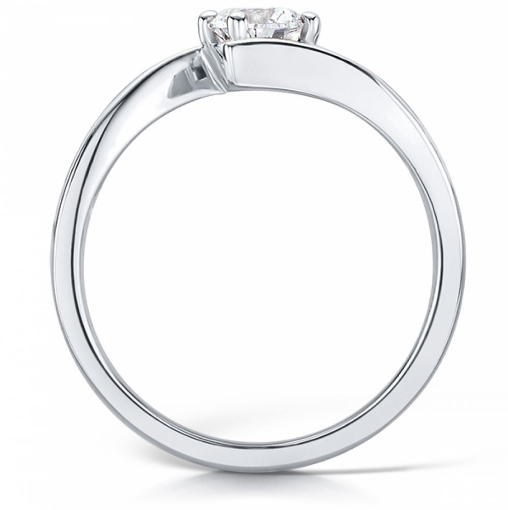 Penelope Solitaire Crossover Diamond Engagement Ring