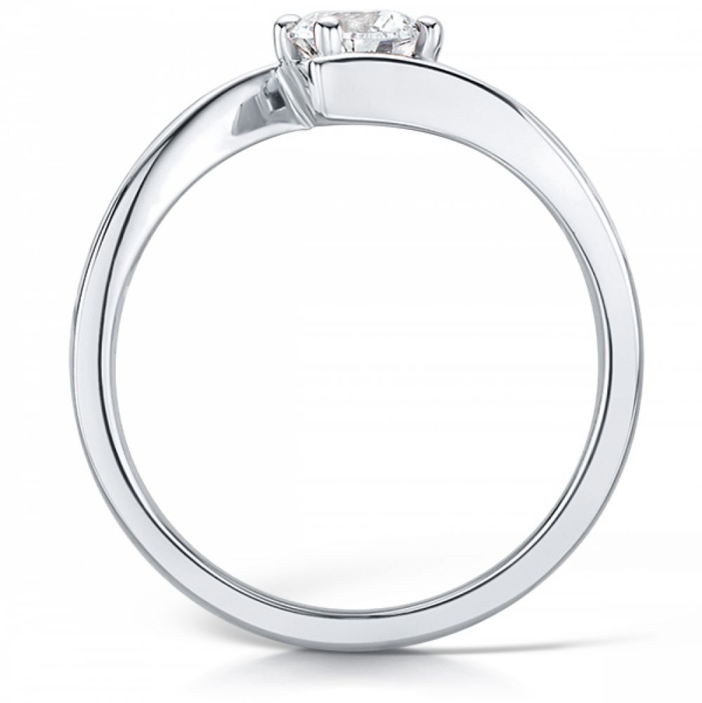 Penelope Solitaire Crossover Diamond Engagement Ring
