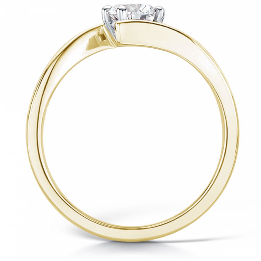 Penelope Solitaire Crossover Diamond Engagement Ring