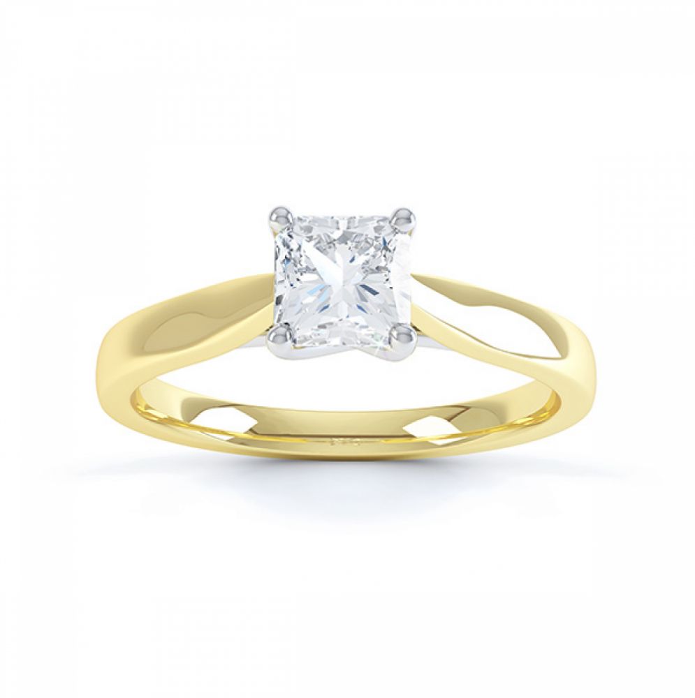 Radiant Diamond Solitaire 4 Claw Engagement Ring