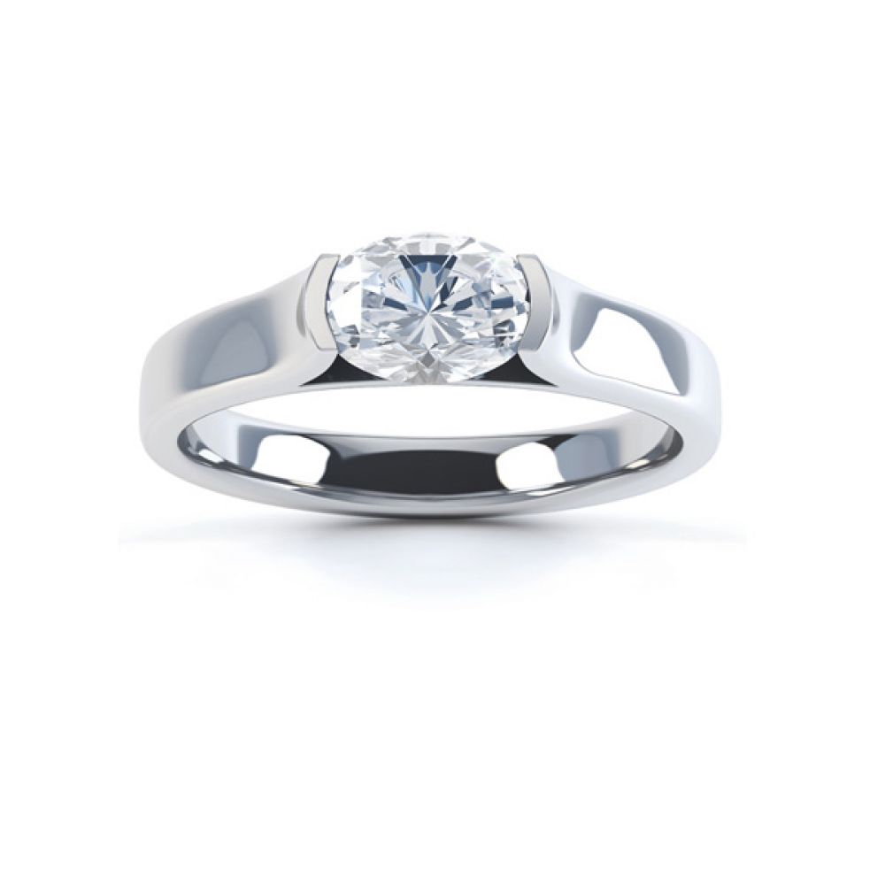 Sideways Oval East-West Engagement Ring
