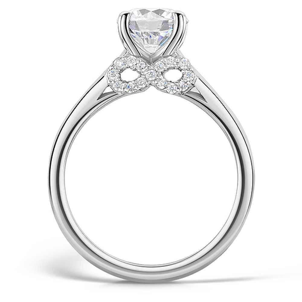 Eternal Engagement Ring with Infinity Design Diamond Accents