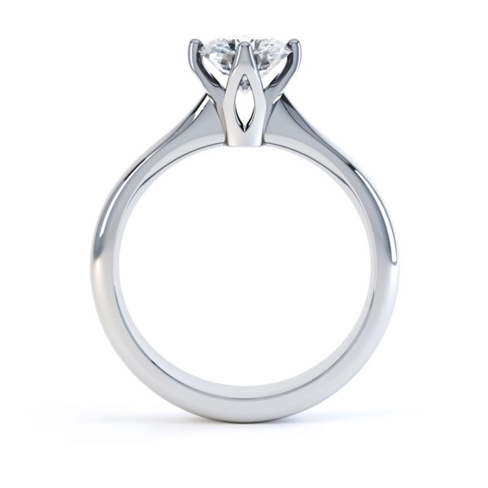 Lotus 4 Claw Compass Set Engagement Ring