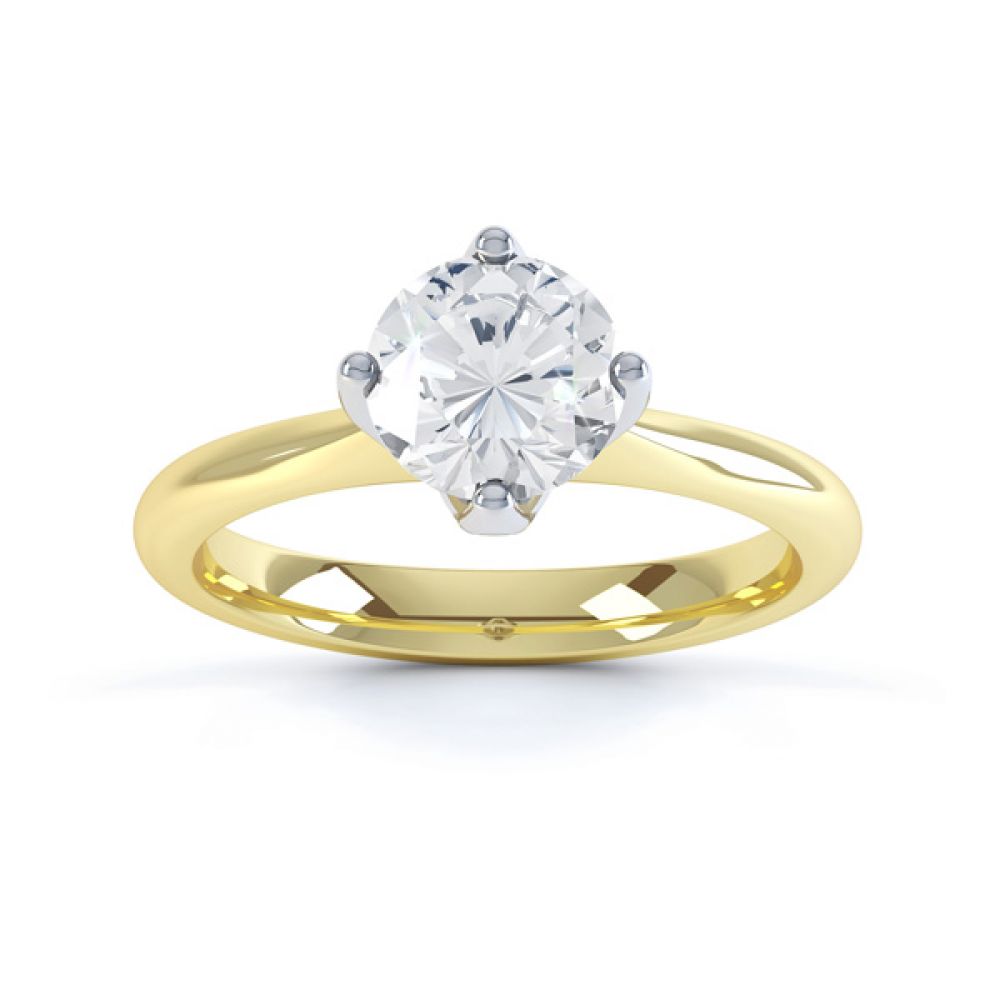 Lotus 4 Claw Compass Set Engagement Ring