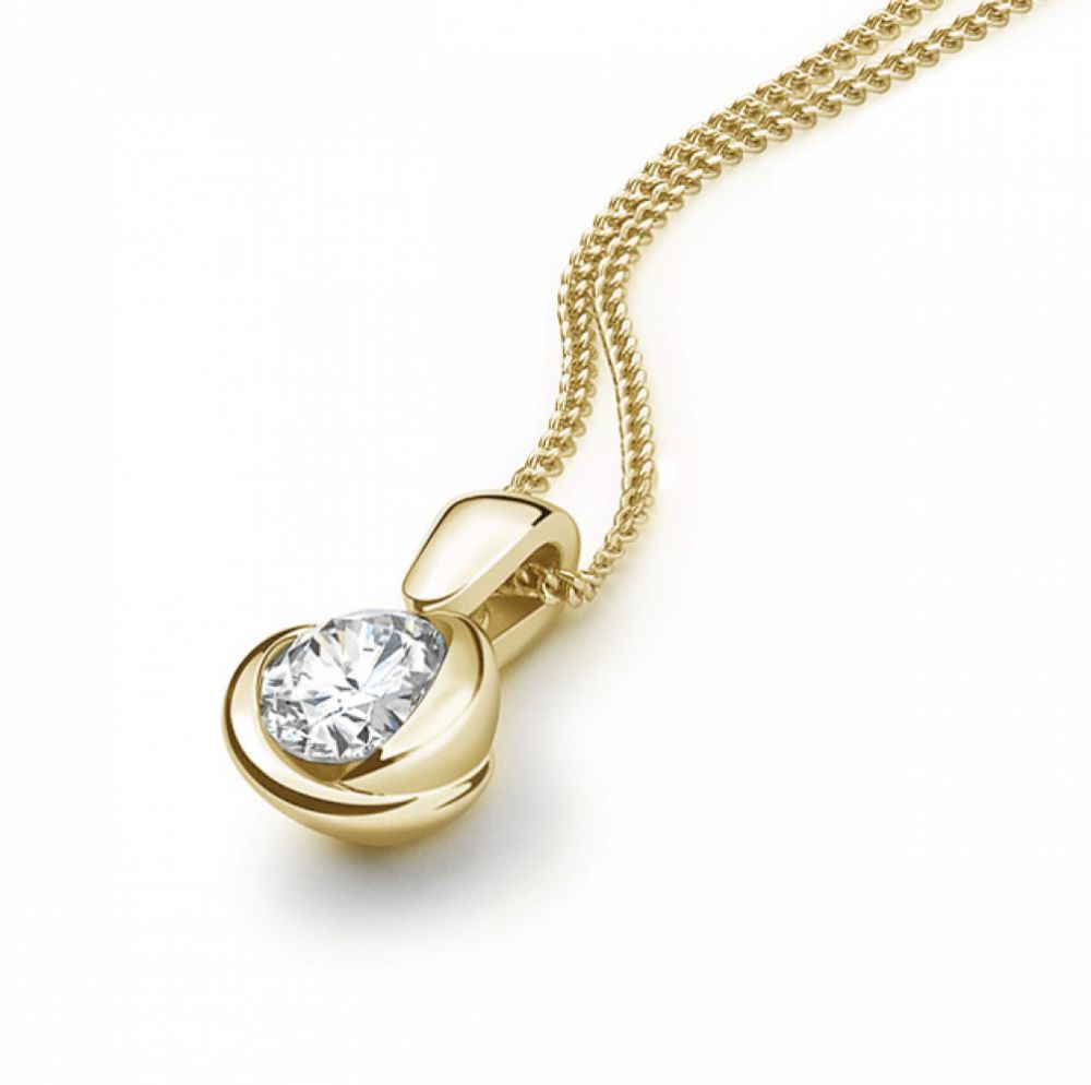 Rosebud Diamond Pendant