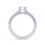 Squared 4 Claw Round Diamond Solitaire Ring