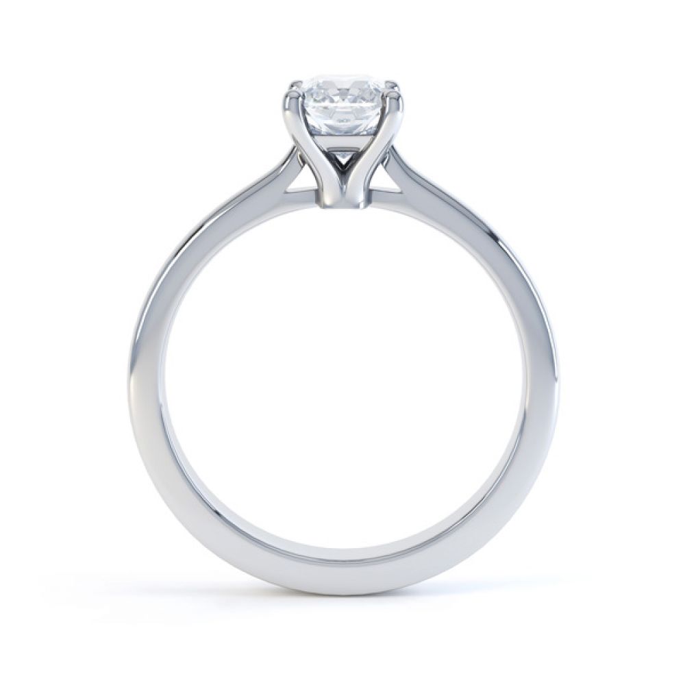 Classic 4 Claw Emerald Cut Diamond Solitaire