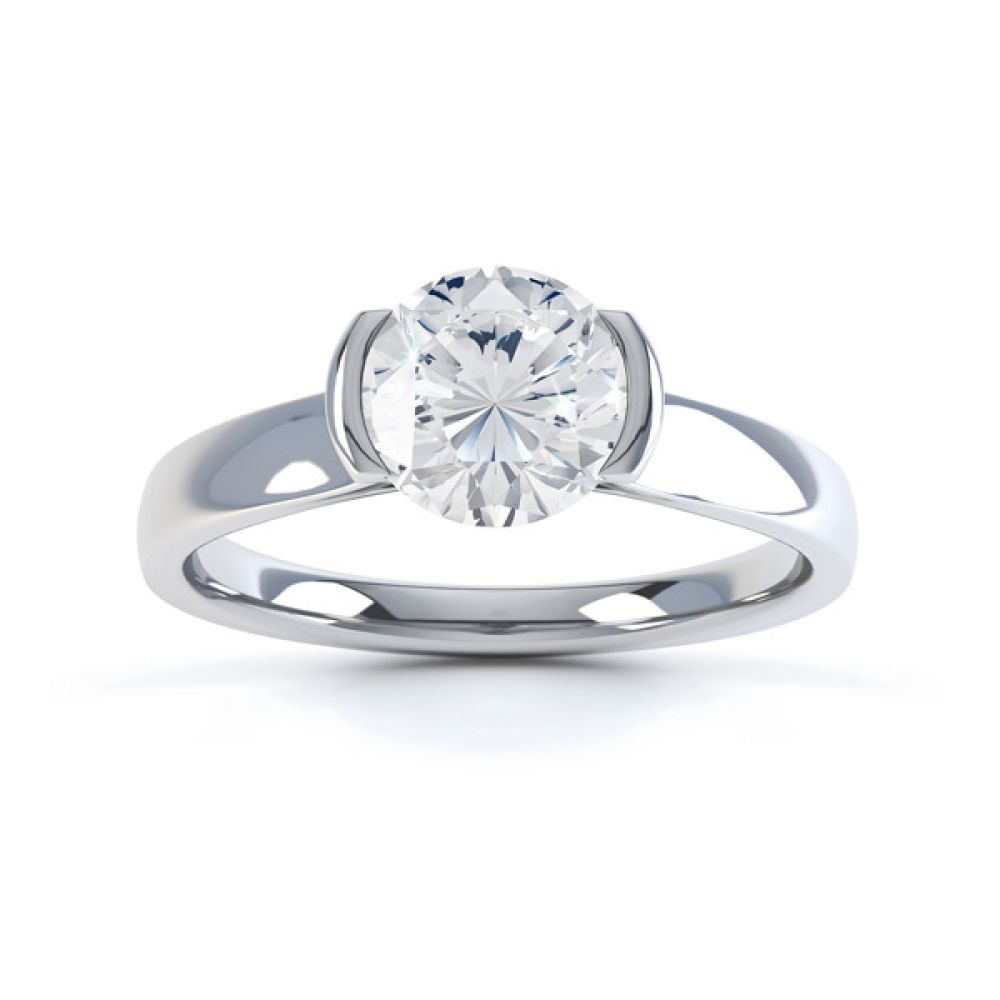 Tension Set Diamond Engagement Ring