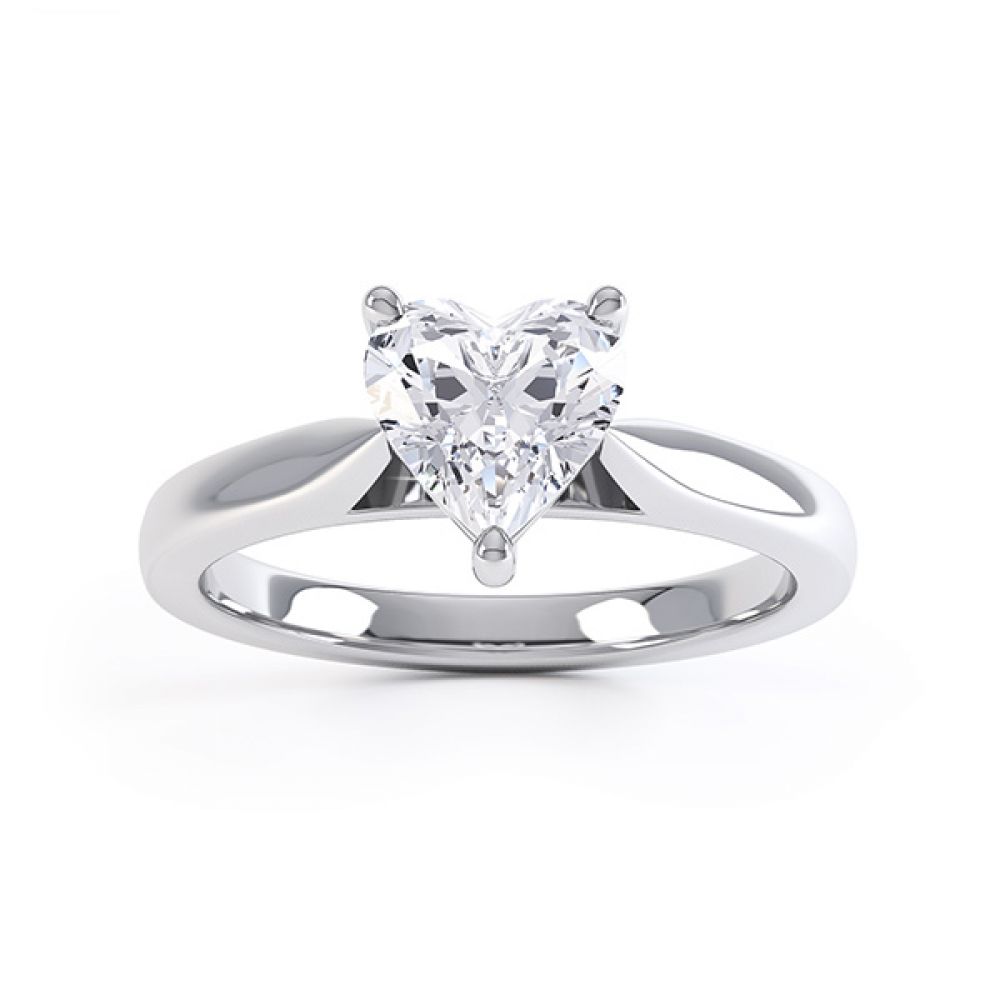 Karma 3 Claw Heart Shaped Solitaire Ring