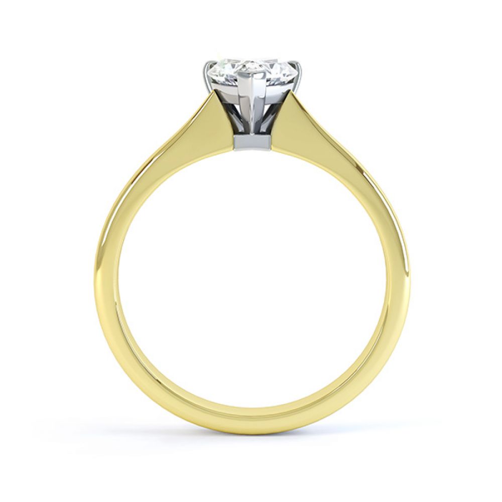 Heart Shaped Diamond Solitaire Engagement Ring