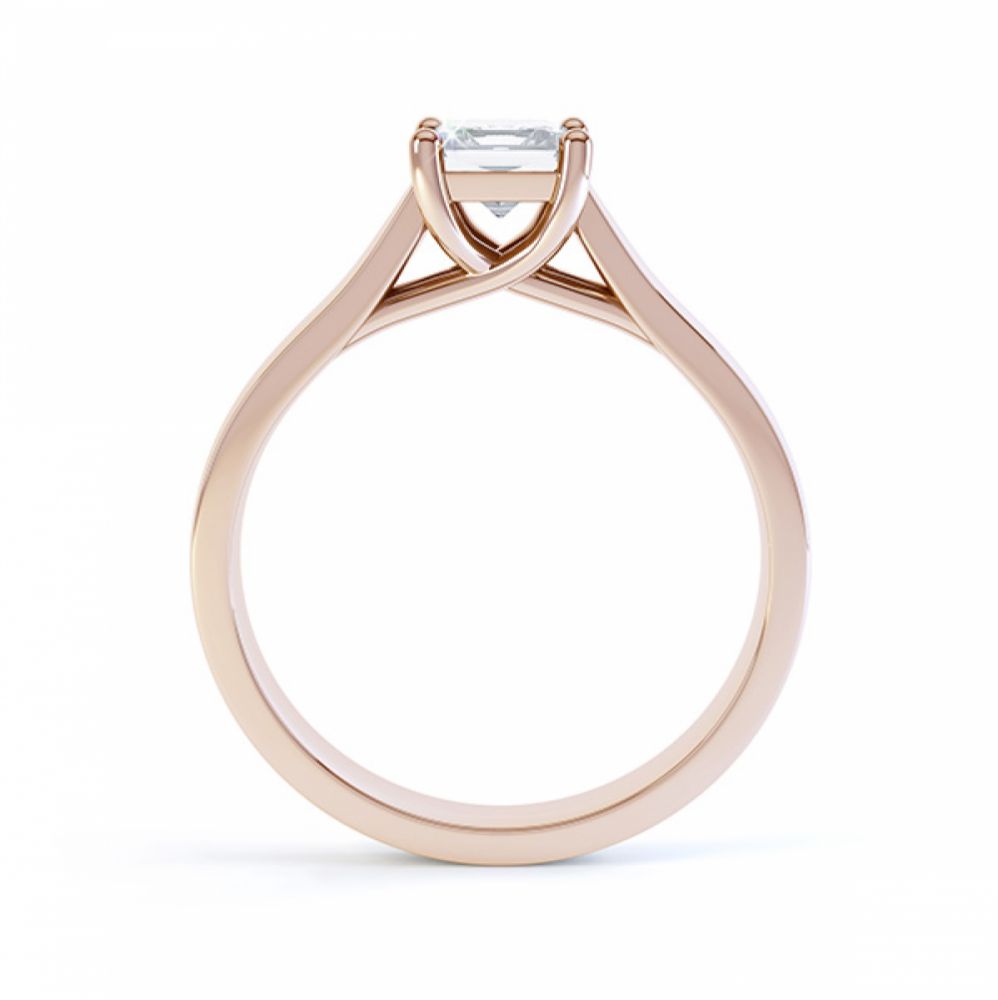 Lucida Style 4 Claw Princess Cut Diamond Ring