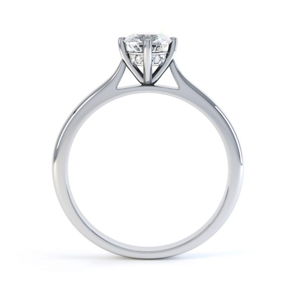 Diamond Accent 4 Claw Solitaire Engagement Ring