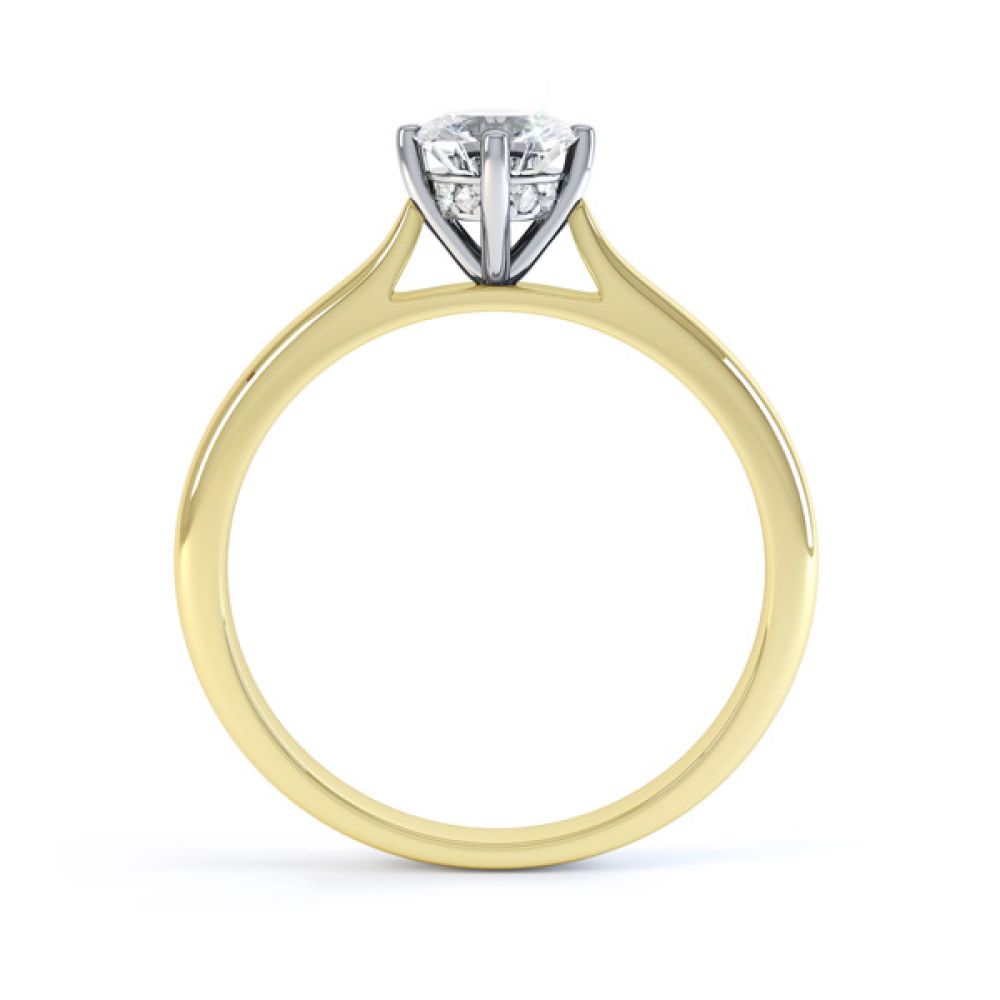 Diamond Accent 4 Claw Solitaire Engagement Ring