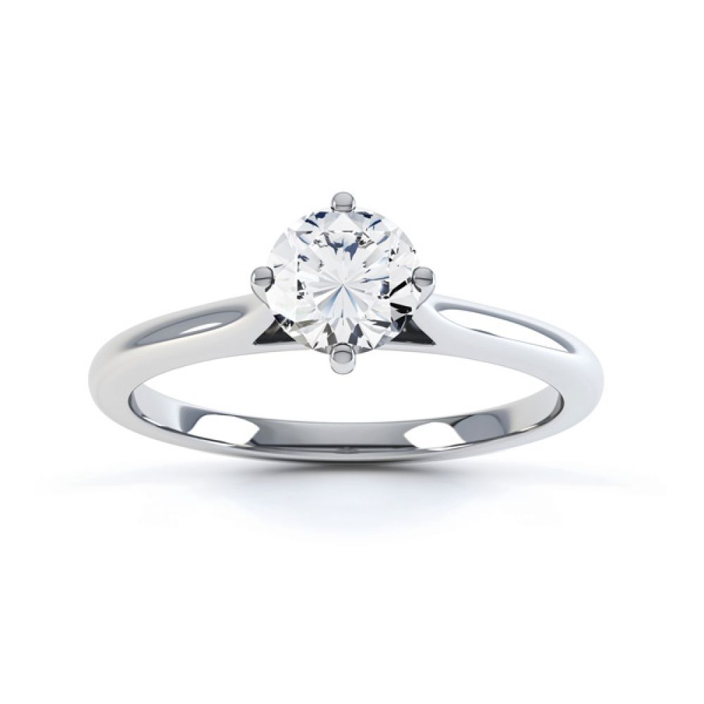 Diamond Accent 4 Claw Solitaire Engagement Ring