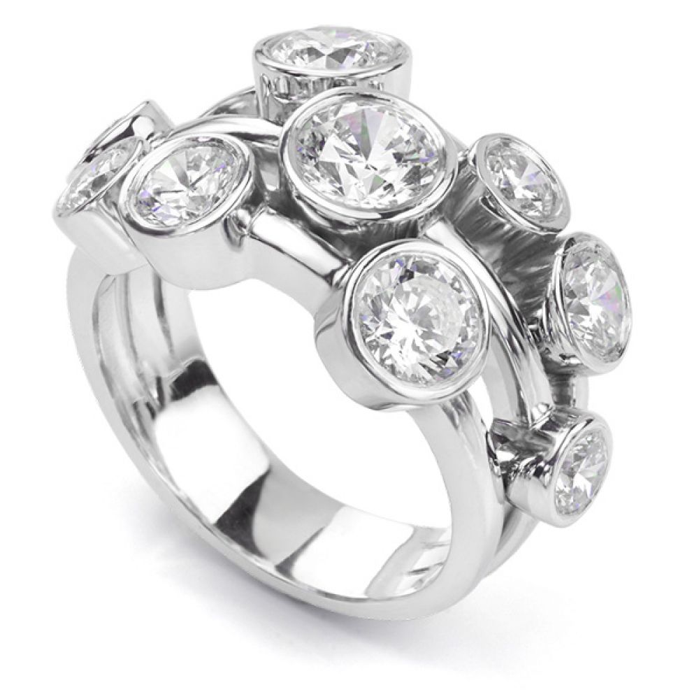 Carnegie 3 Carat Diamond Bubble Ring