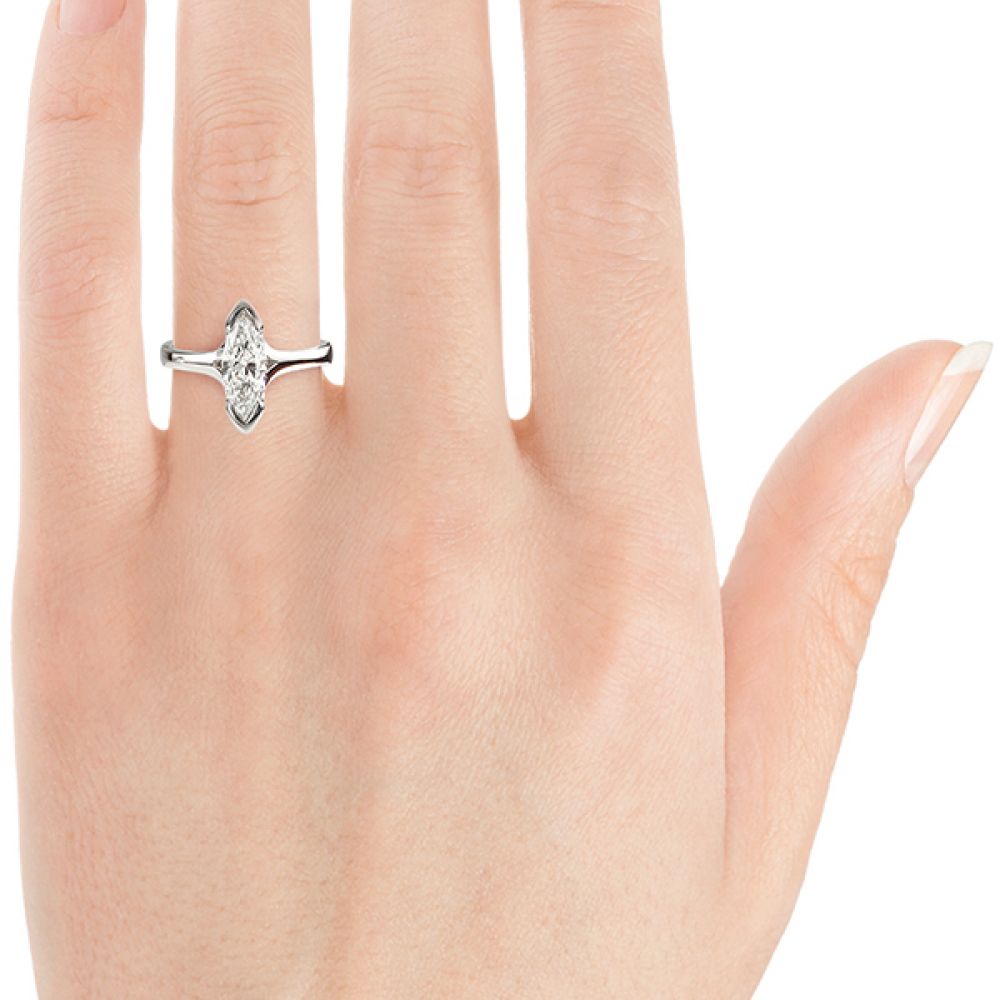 1 Carat Marquise Diamond Engagement Ring