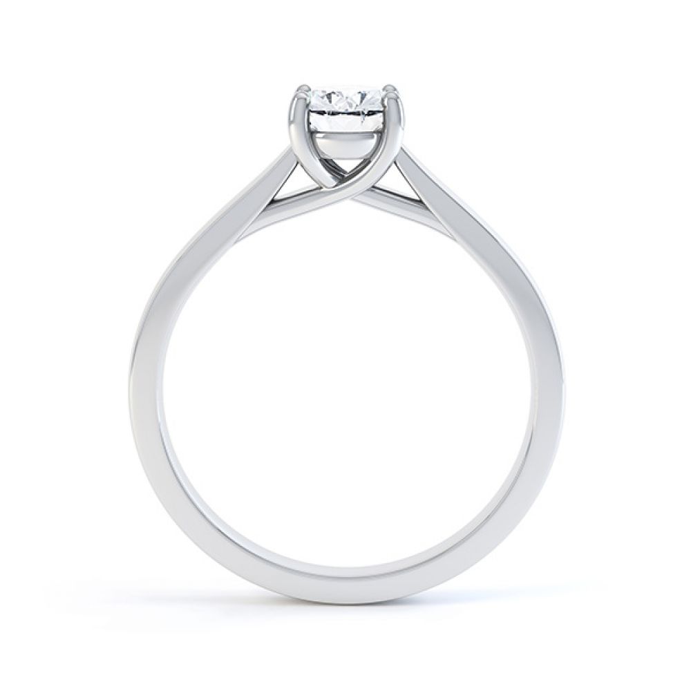 Zarah Trellis Set Oval Solitaire Engagement Ring
