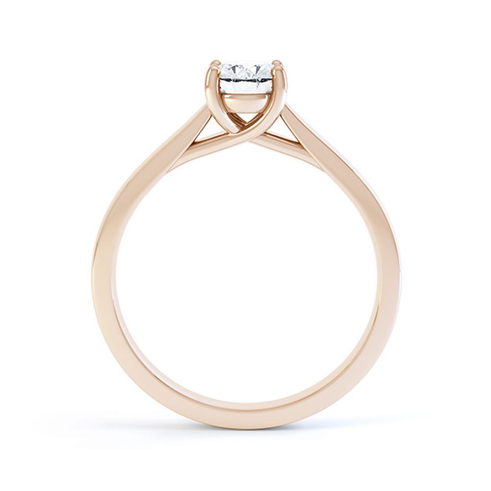 Zarah Trellis Set Oval Solitaire Engagement Ring