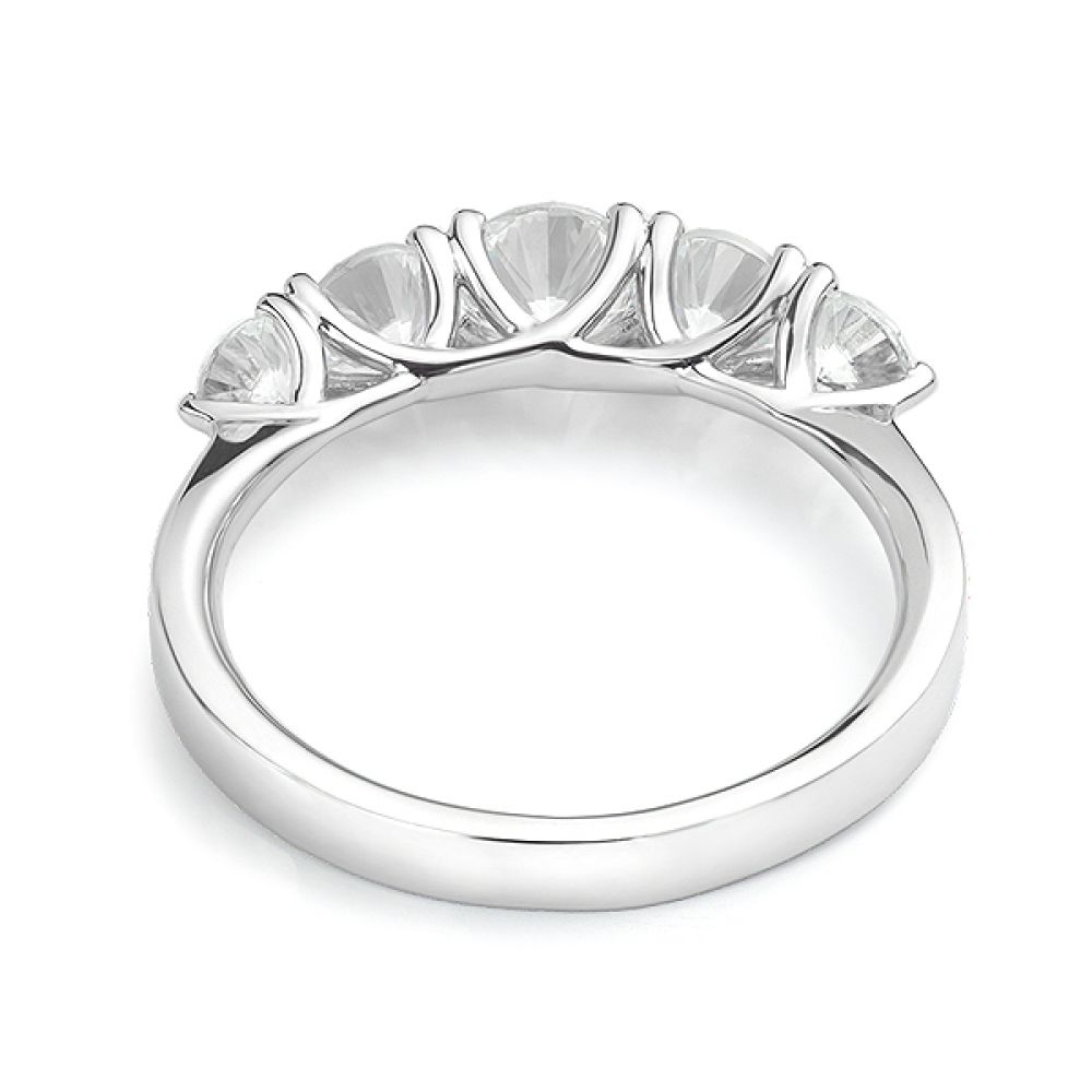 Five Stone Graduated Diamond Trellis Ring
