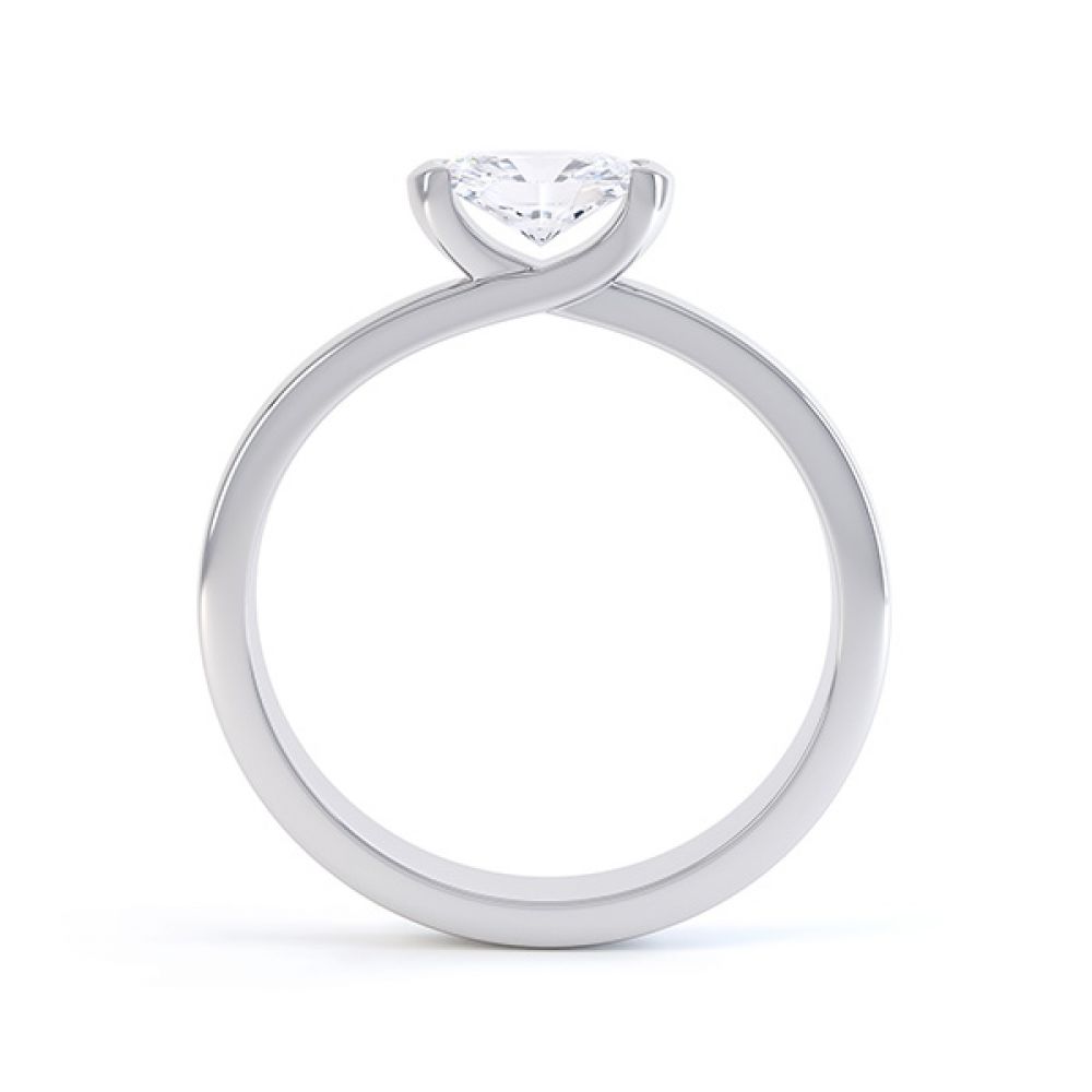 Serenity Sideways Oval Solitaire Diamond Engagement Ring