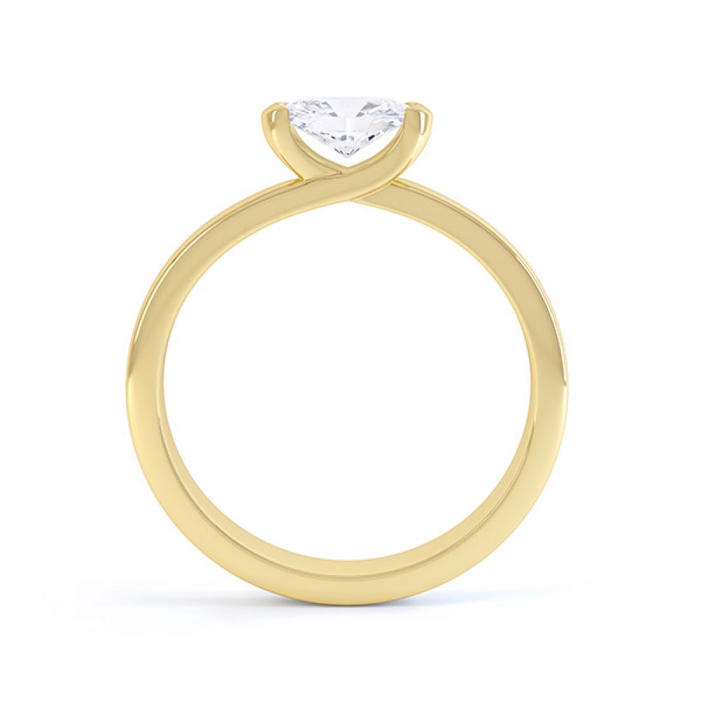 Serenity Sideways Oval Solitaire Diamond Engagement Ring