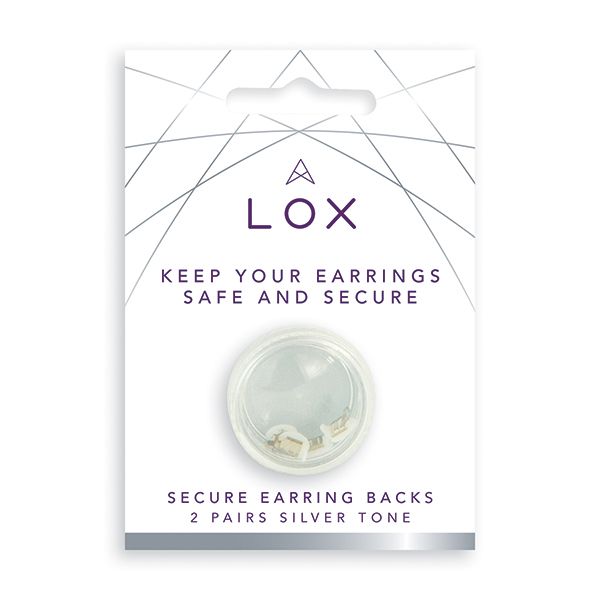 Lox Secure Silver Tone Earring Backs