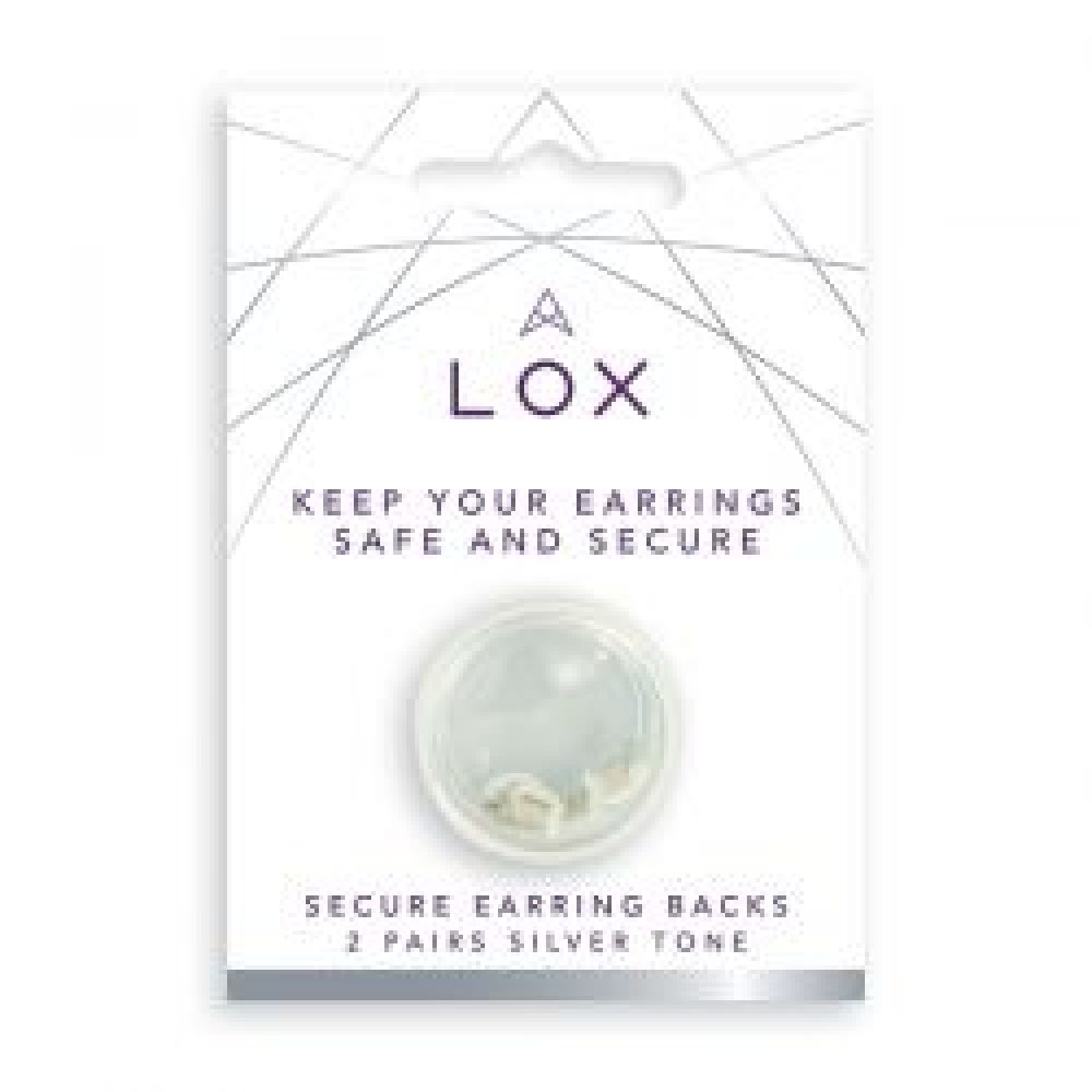 Lox Secure Silver Tone Earring Backs