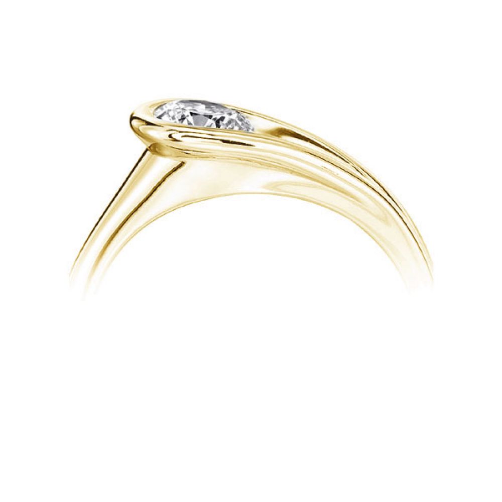 Loop Bezel Round Solitaire Engagement Ring