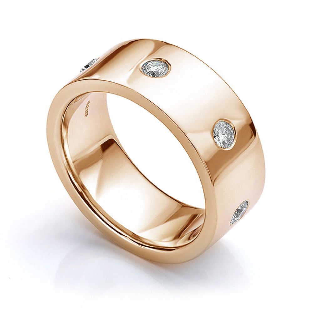 10mm Extra Heavy Weight Mens Diamond Wedding Ring