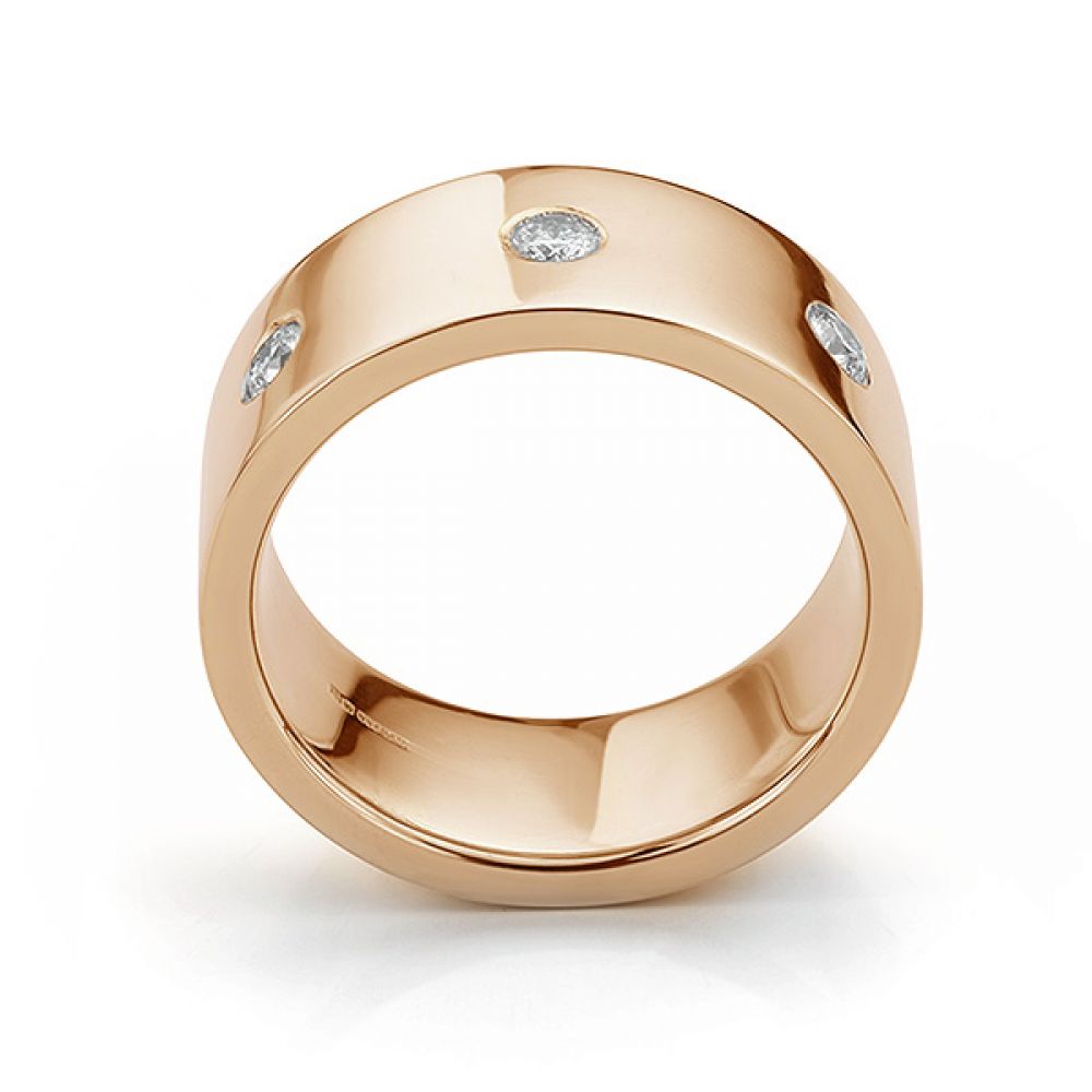 10mm Extra Heavy Weight Mens Diamond Wedding Ring