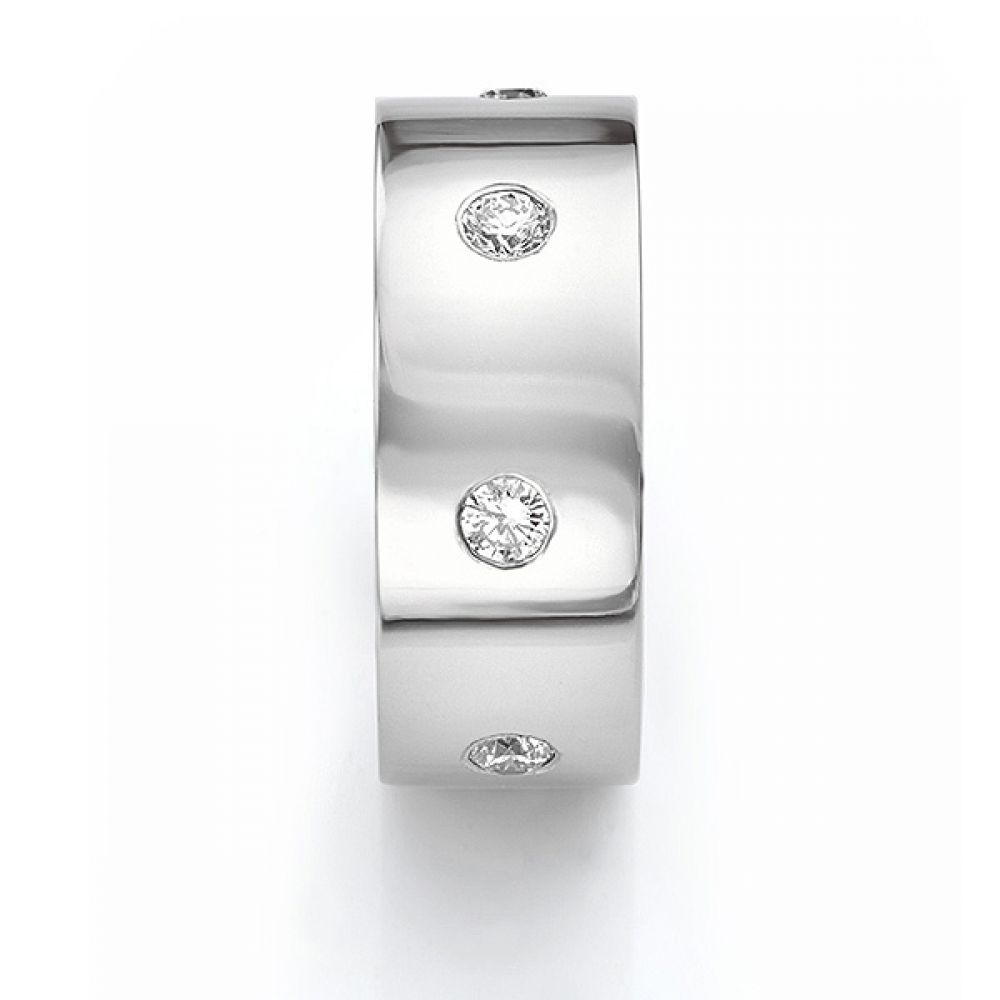 10mm Extra Heavy Weight Mens Diamond Wedding Ring