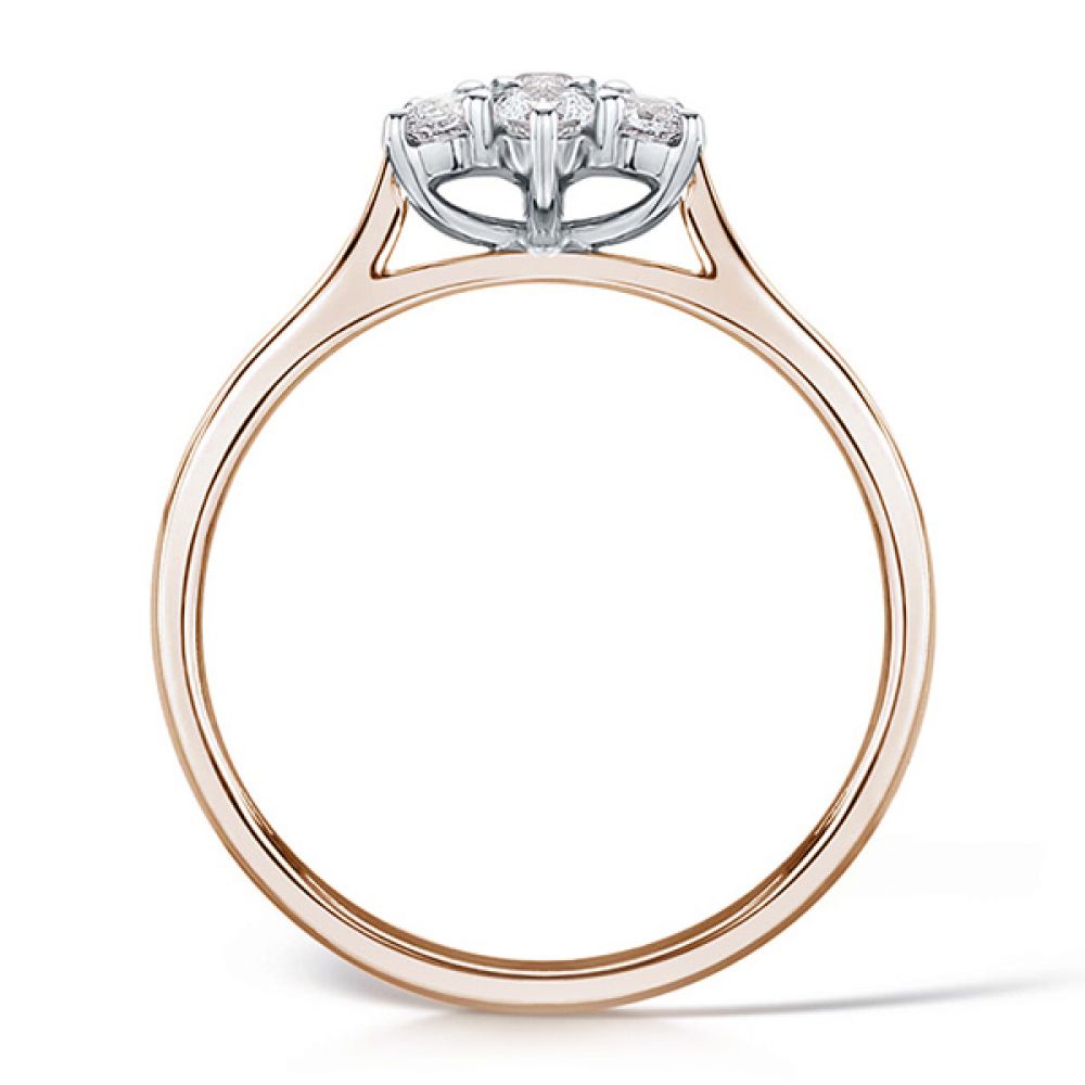 Diamond Daisy Cluster Ring - Diamond Daisy Engagement Ring