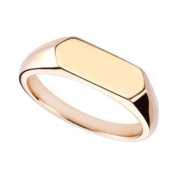 Medium Hexagonal Engraveable Signet Ring