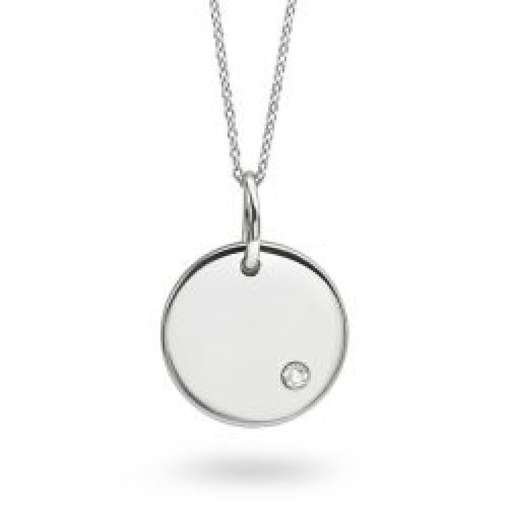 Round Gold Disc Necklace