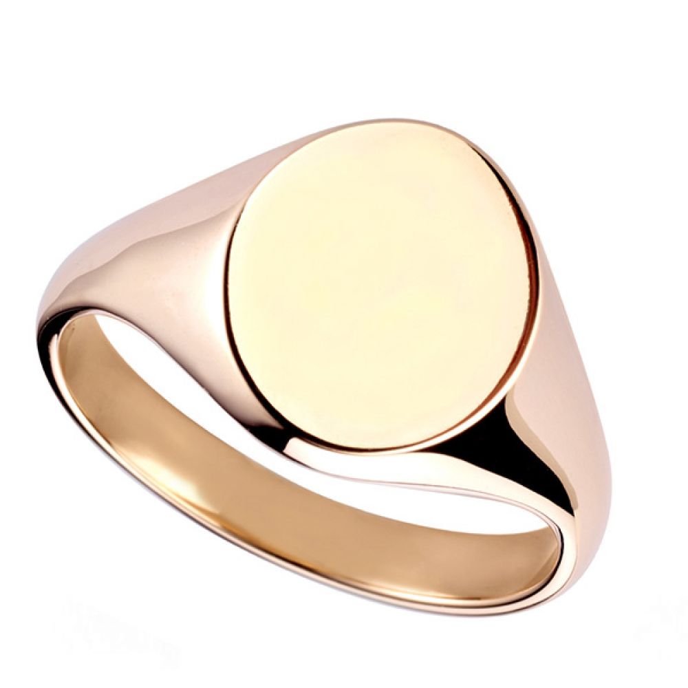Mens Signet Ring | Large Oval Mens Signet Ring