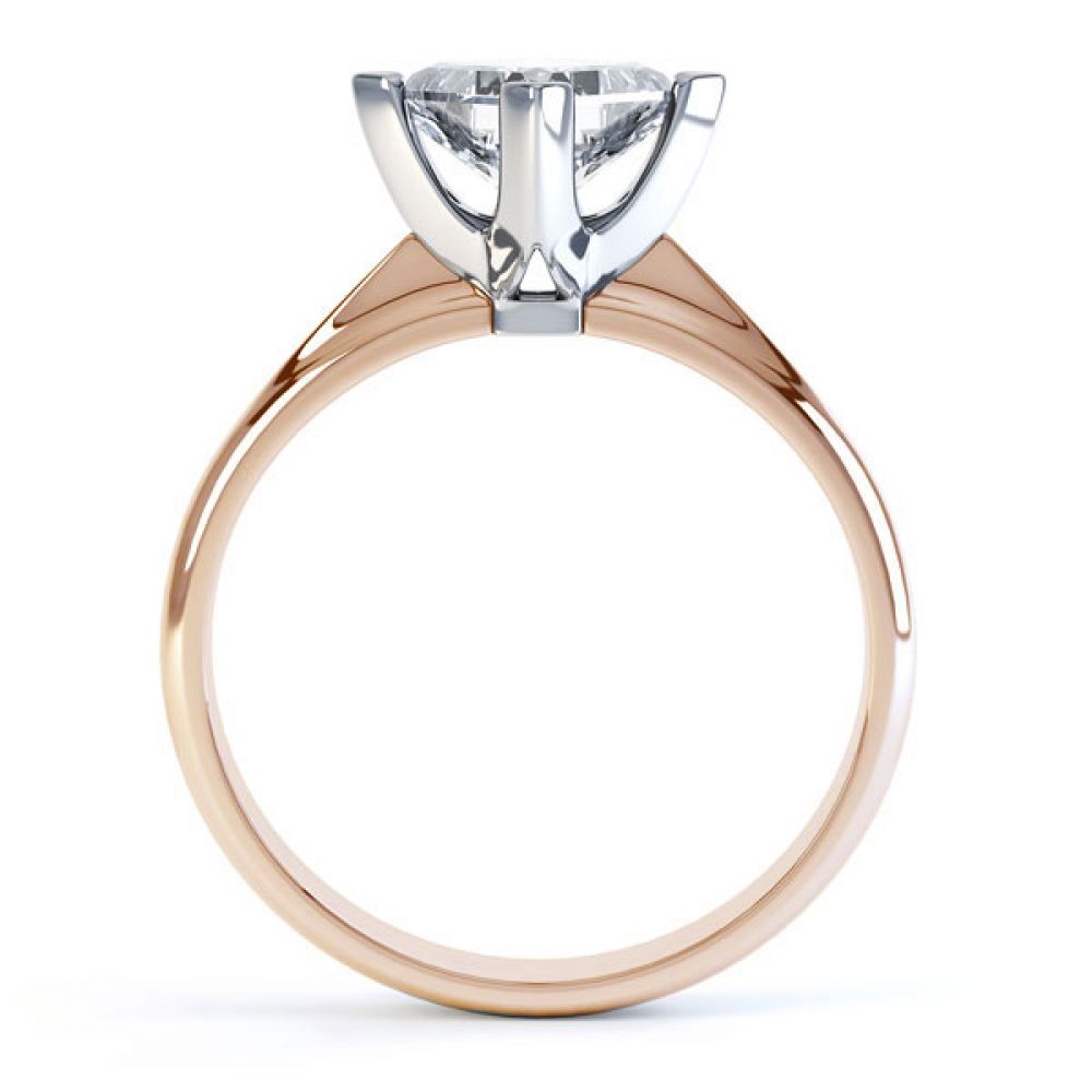 Compass Set 4 Claw Princess Cut Diamond Ring