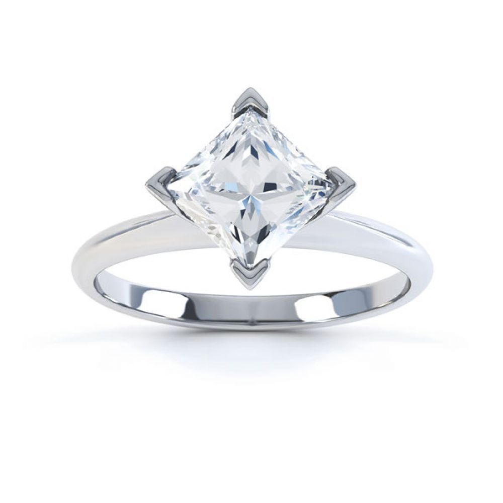 Compass Set 4 Claw Princess Cut Diamond Ring