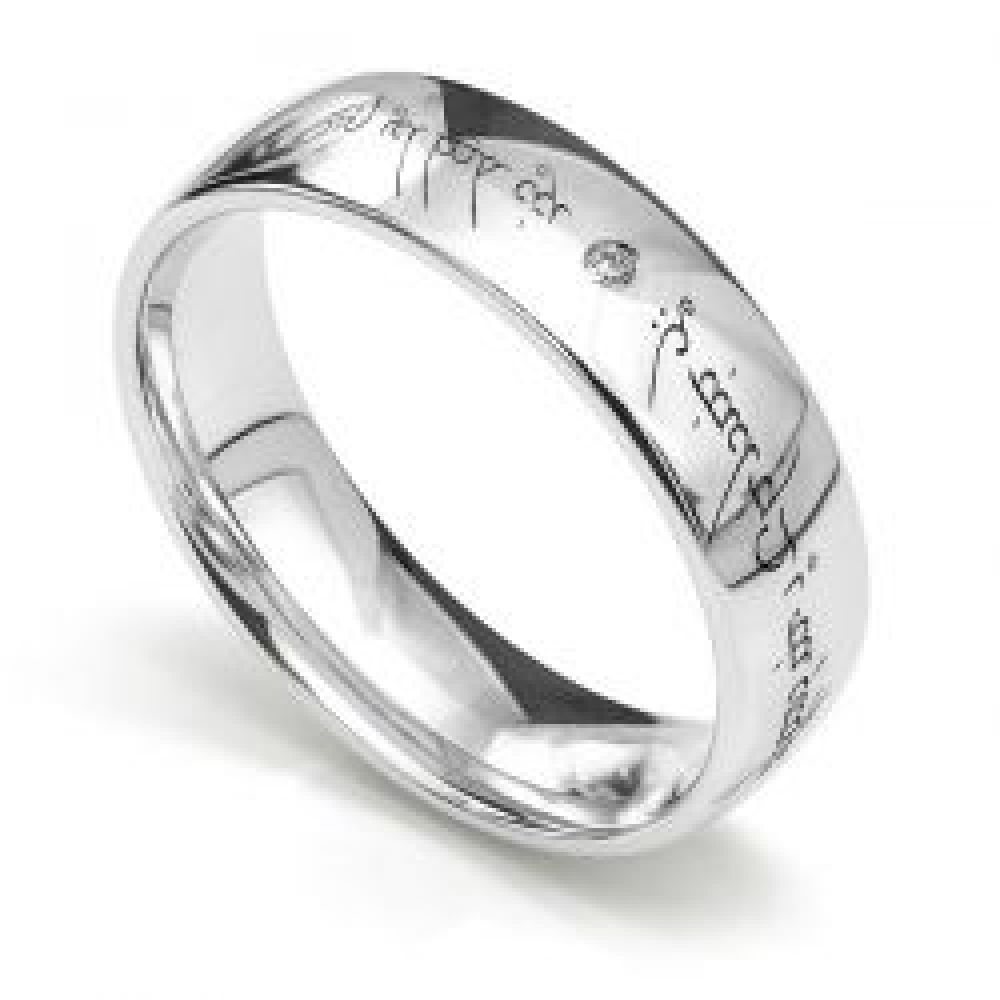 Elvish Engraved Wedding Ring Inspired By Lord of the Rings